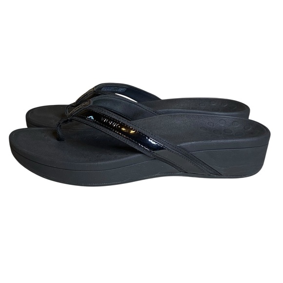 Vionic | Shoes | Vionic High Tide Black Platform Support Sandals Womens ...